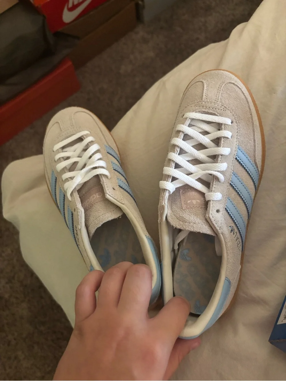 adidas | Shoes | Adidas Kids Samba Og Sneakers In Light Blue And Cream ...